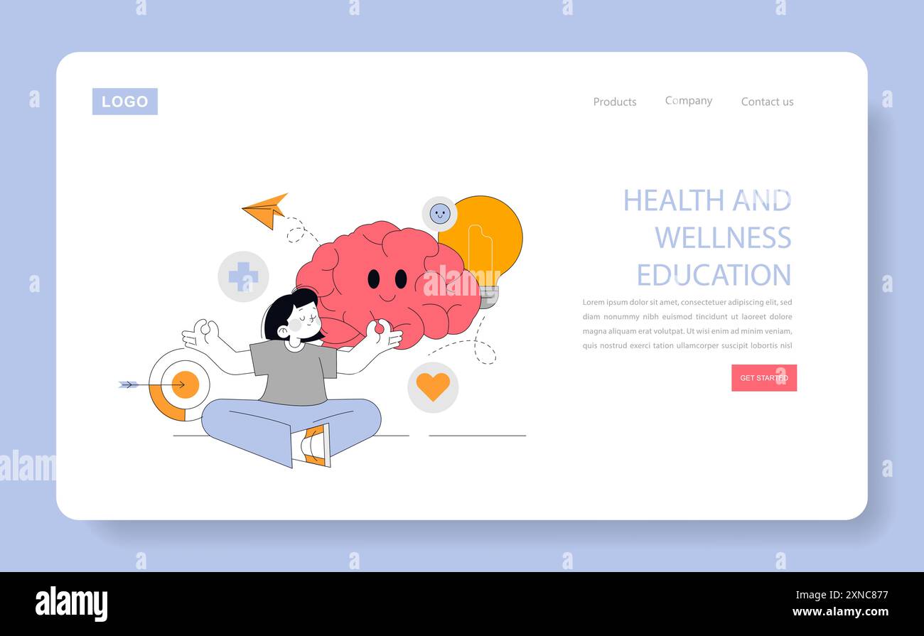 Health and wellness education concept. A person interacts with a ...