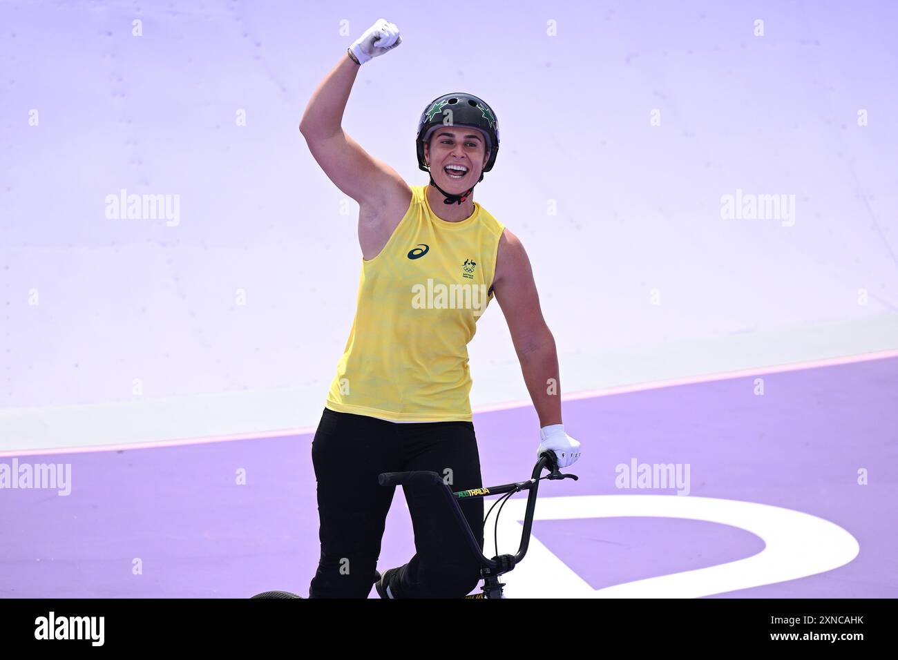 Paris, France. 31st July, 2024. Natalya Diehm of Australia reacts in ...