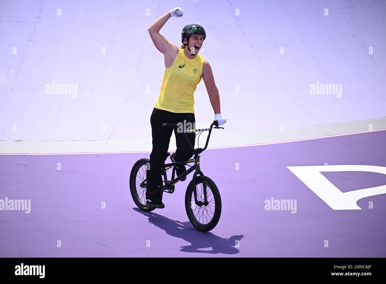 Paris, France. 31st July, 2024. Natalya Diehm of Australia reacts in ...