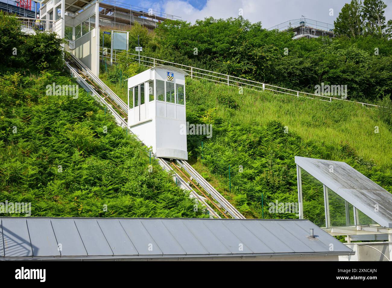Sellin, Germany - July 1, 2024: A traditional elevator going up a hill ...