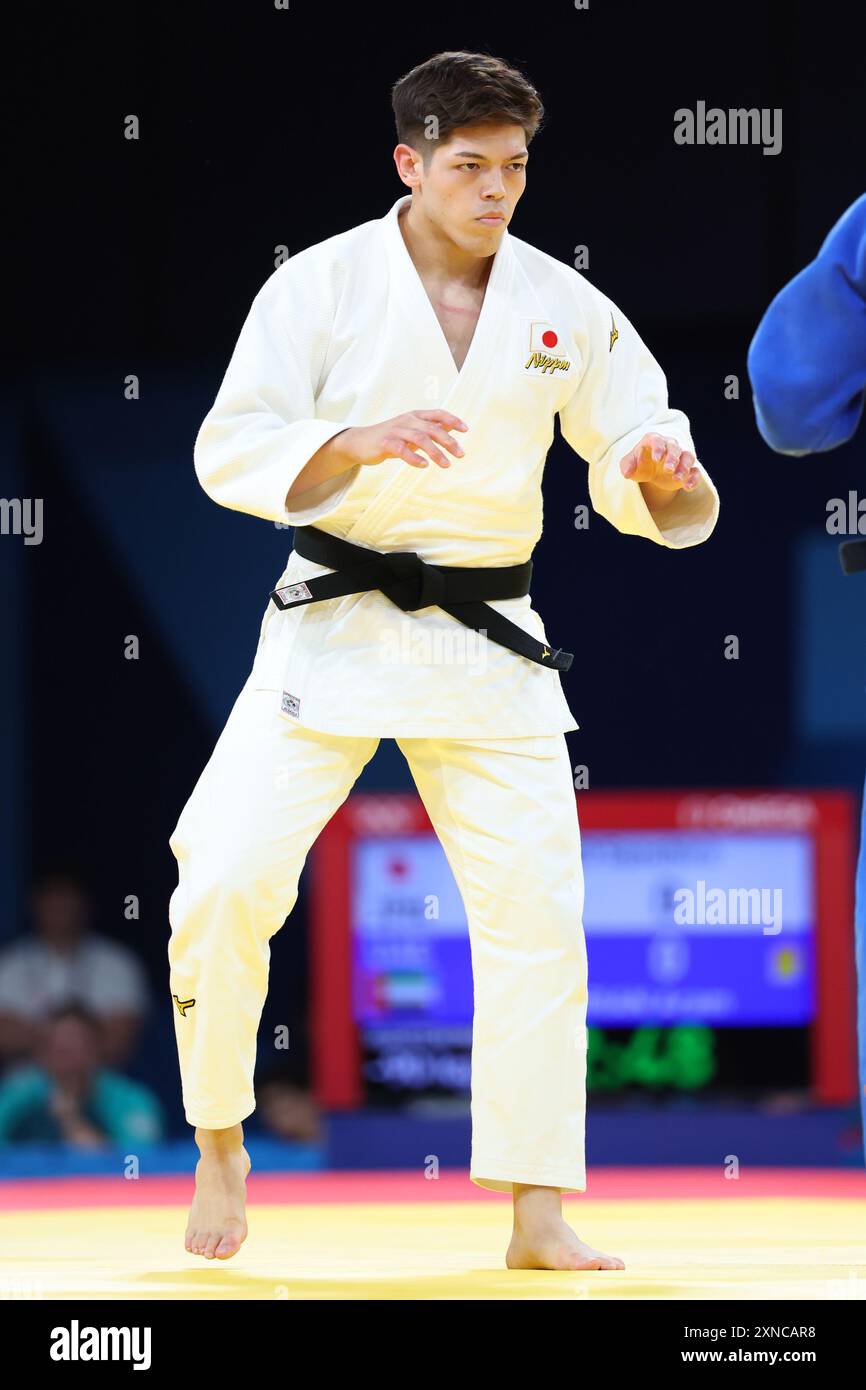 Paris, France. 31st July, 2024. Sanshiro Murao (JPN) Judo : Men's -90kg ...