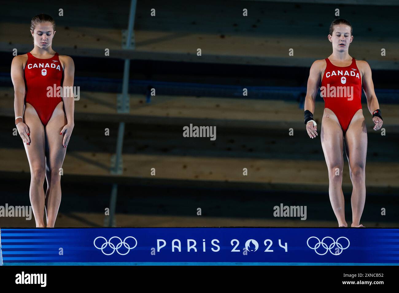 Caeli McKay of Canada and Kate Miller of Canada compete during the ...
