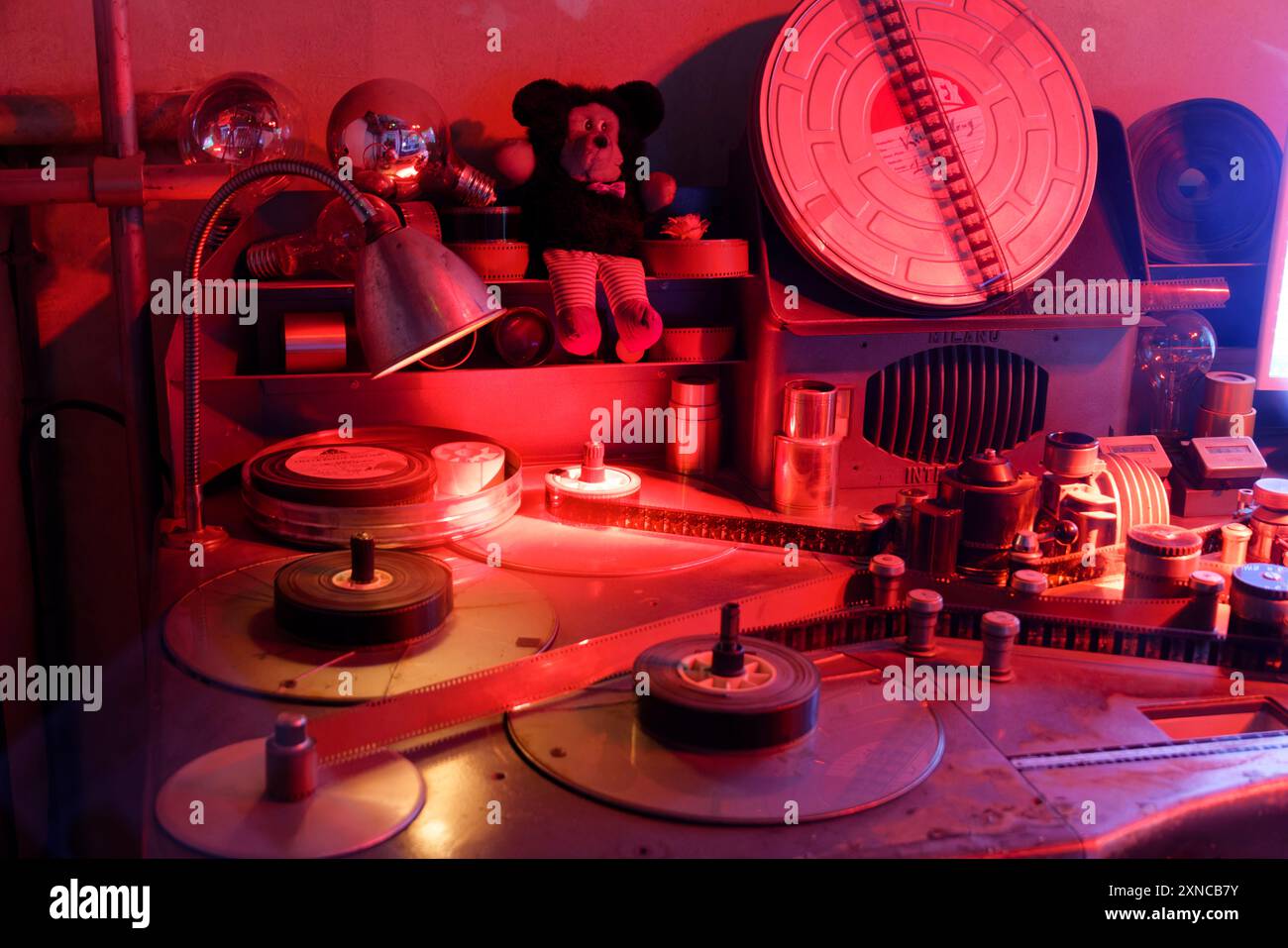 Paris, France. 30th July, 2024. Presentation of film editing table ...