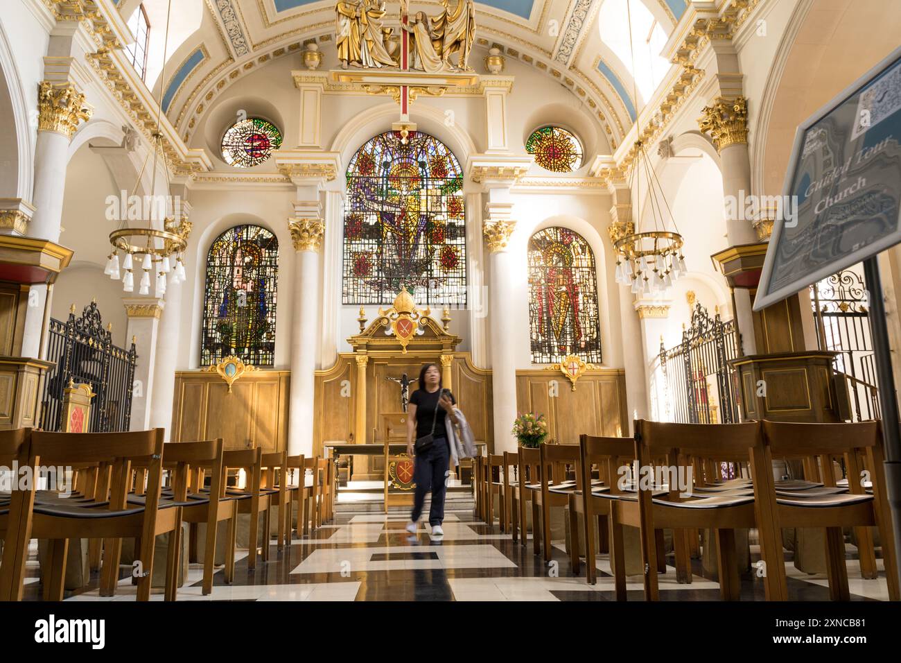 interior view of St Mary-le-Bow Church In London Cheapside England UK ...