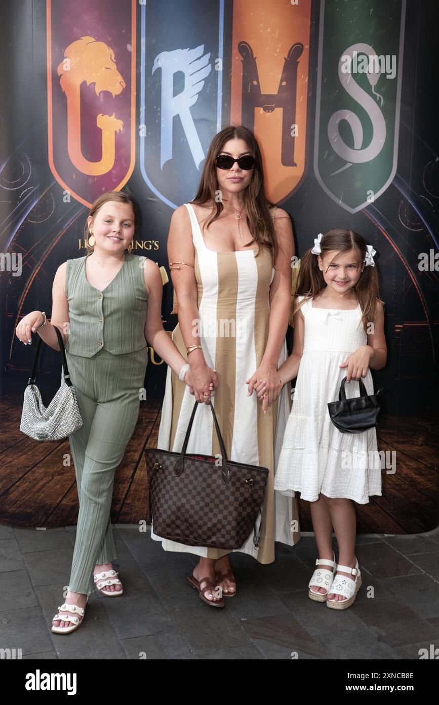 Imogen Thomas and her children attending the 8th anniversary ...