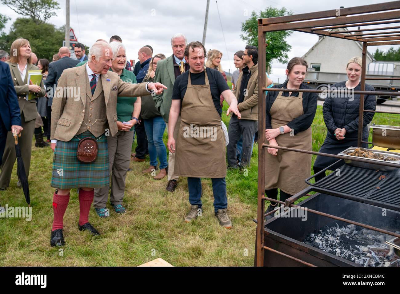 King Charles III during his visit to the Forsinard Flows Visitor Centre ...