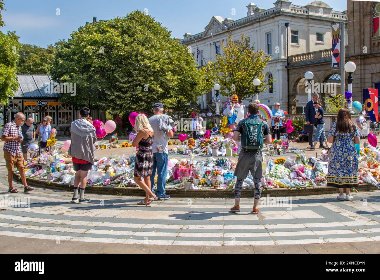 Southport, Merseyside, UK 31 July 2024. A town in dispair mourns the ...