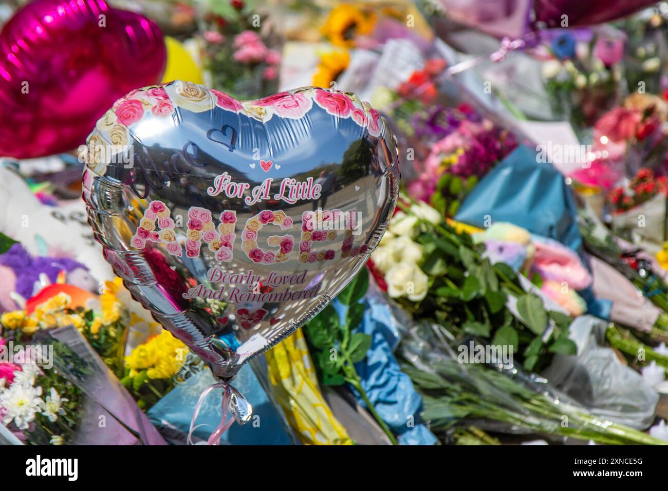 Southport, Merseyside, UK 31 July 2024. A town in dispair mourns the ...