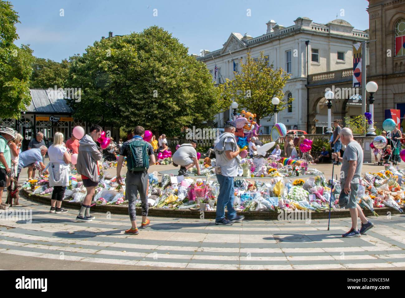 Southport, Merseyside, UK 31 July 2024. A town in dispair mourns the ...