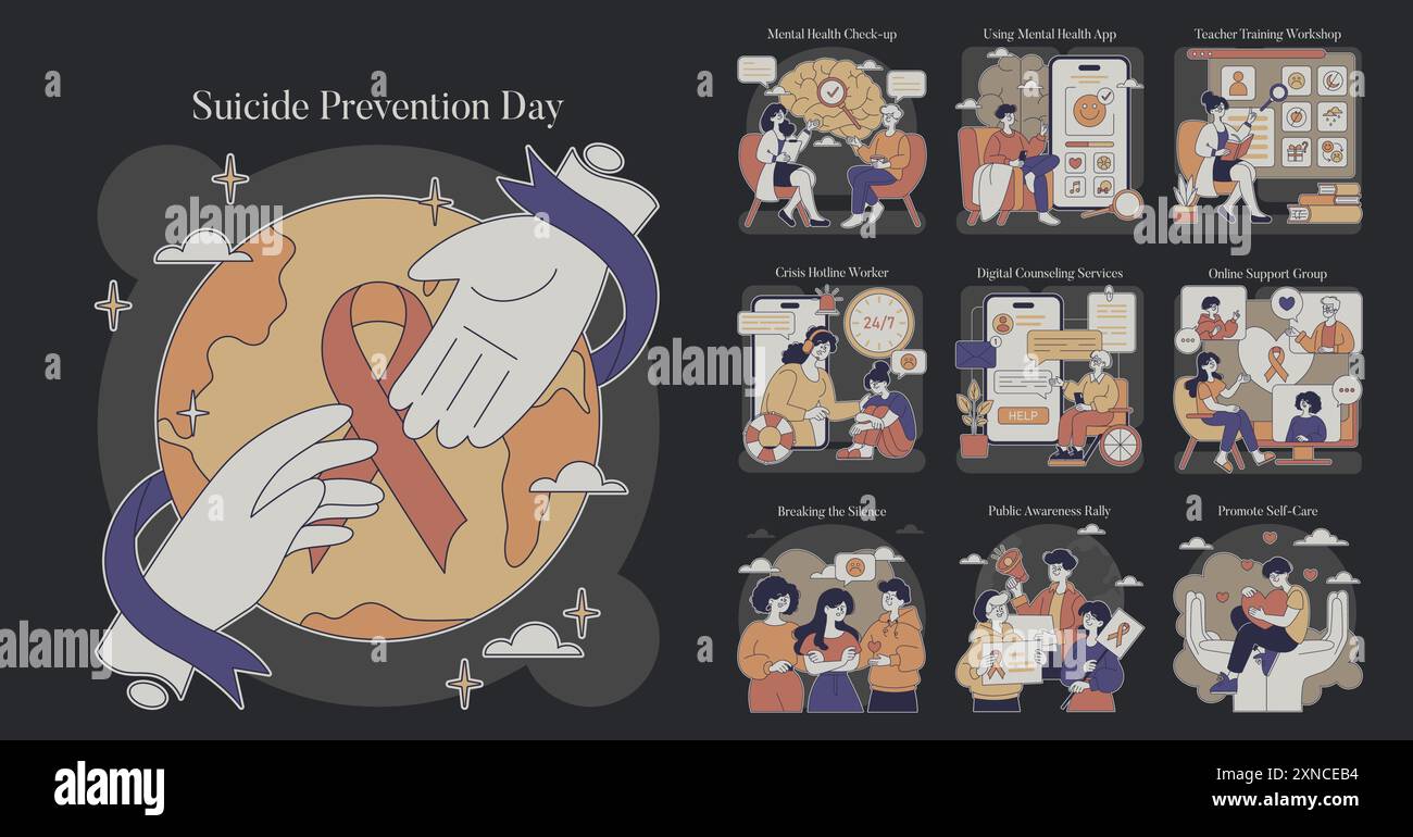 Suicide Prevention Day set. Awareness campaign, support services, and ...