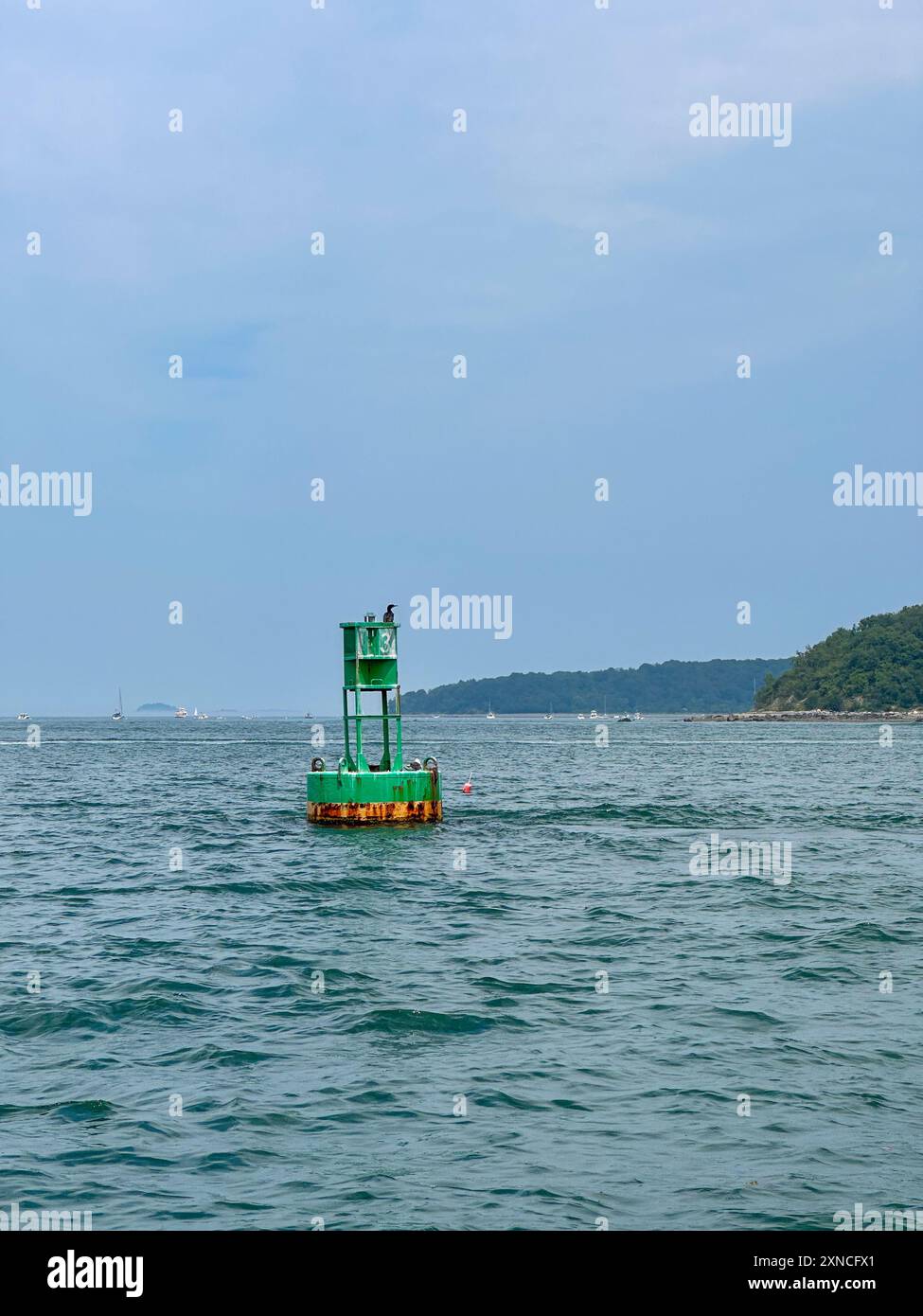 Channel markers, navigational buoy in the ocean Stock Photo - Alamy