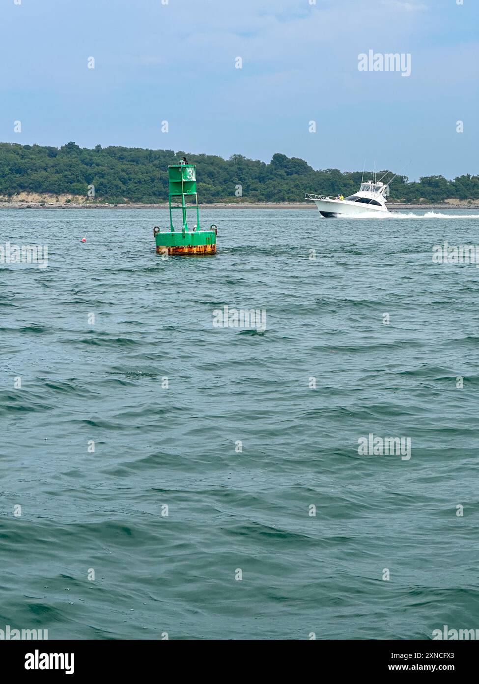 Channel markers, navigational buoy in the ocean Stock Photo - Alamy