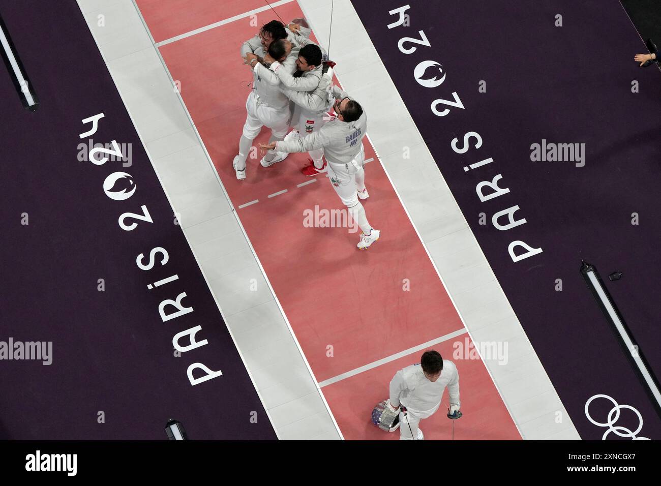Iran team celebrate after defeating United States in the men's team ...