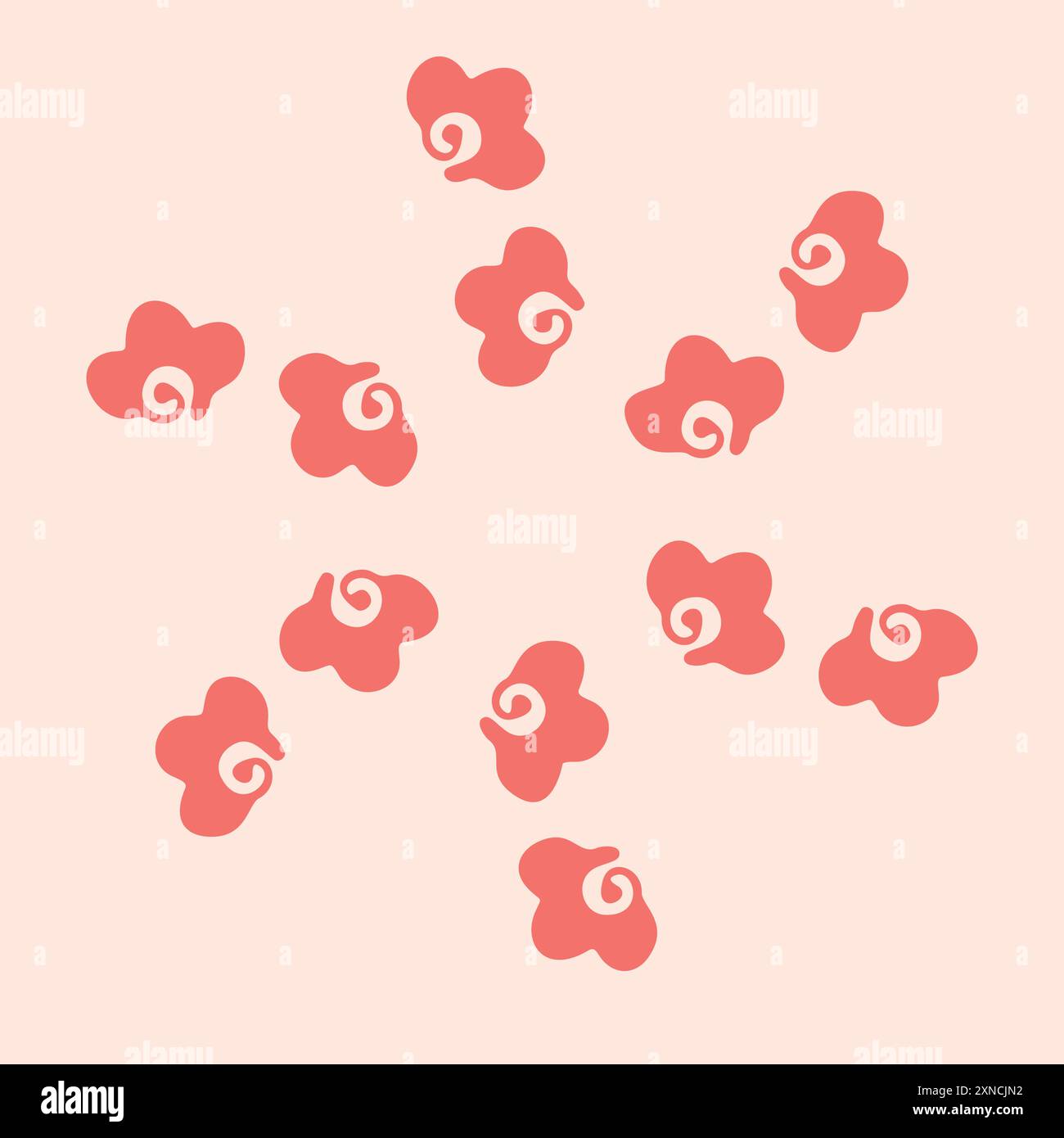 Peach fuzz botanical texture vector motif with color of the year two ...