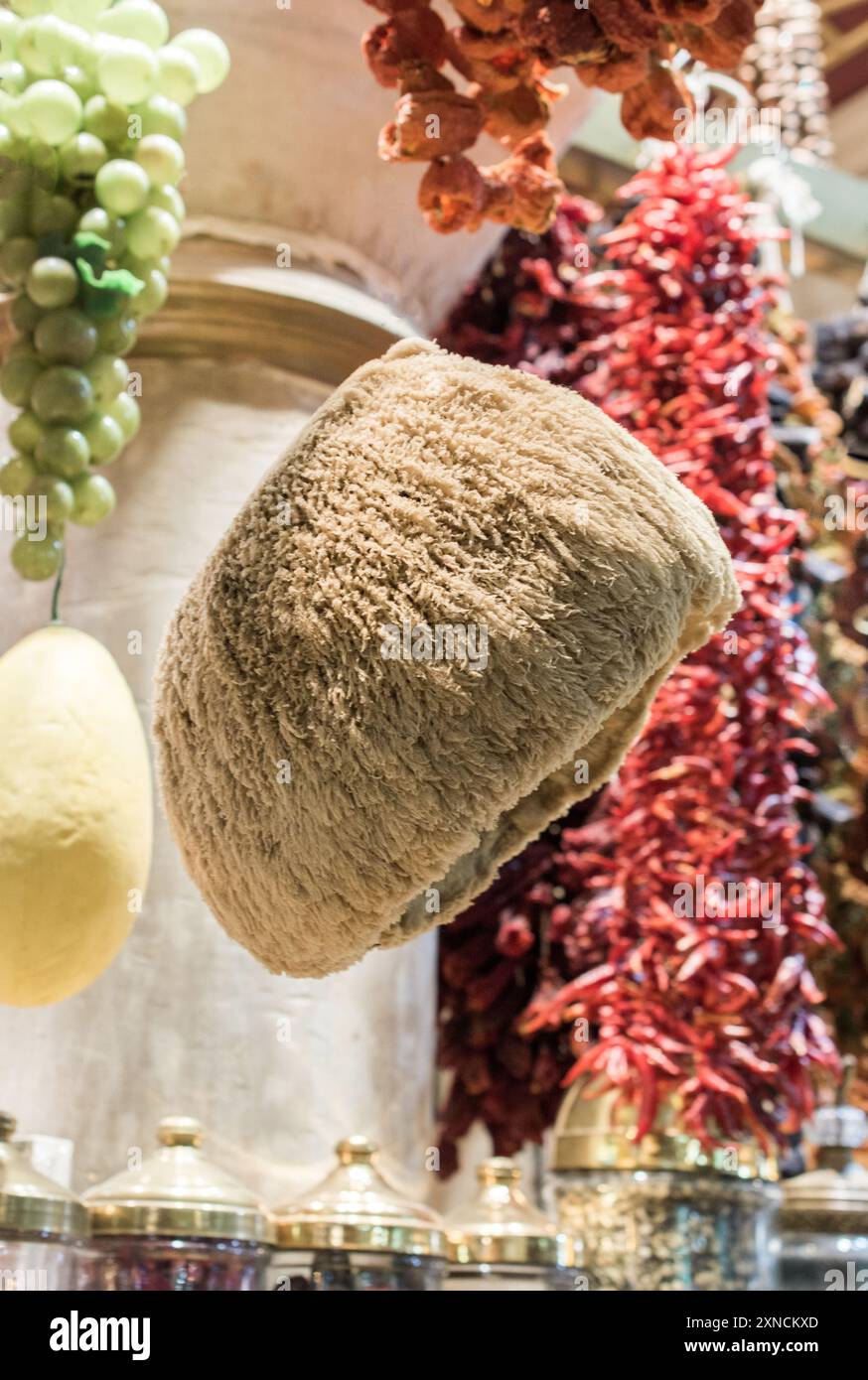 Collection of sea sponges found on a market stall Stock Photo - Alamy