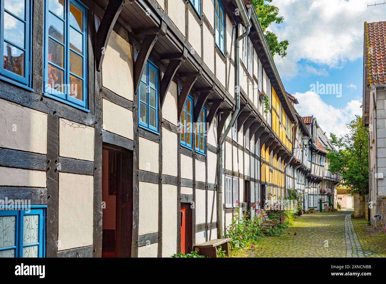 scenic old half timbered houses of poor people in the historic ...
