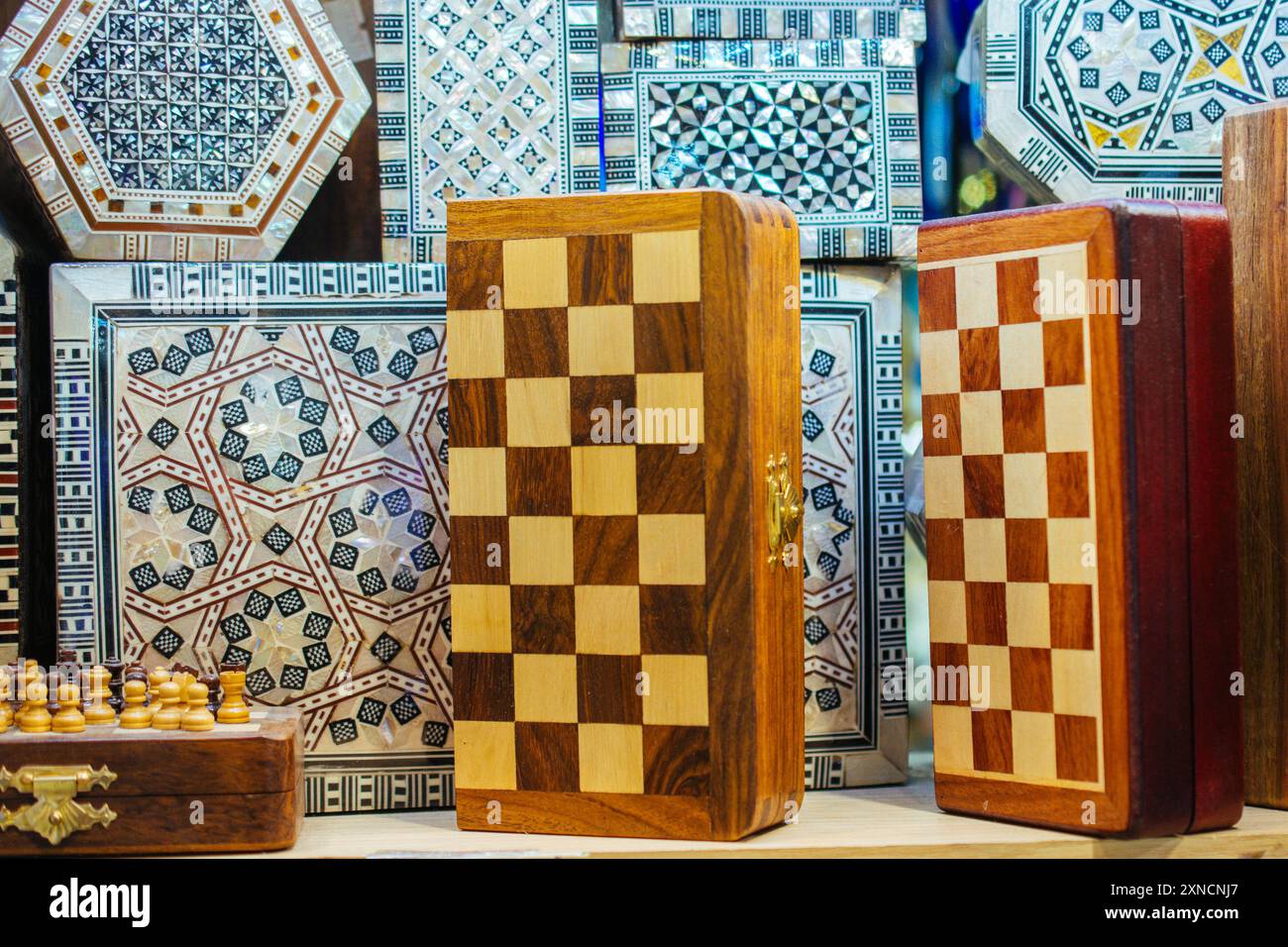 Intellectual game -chess. Wooden chess pieces on the chessboard Stock ...
