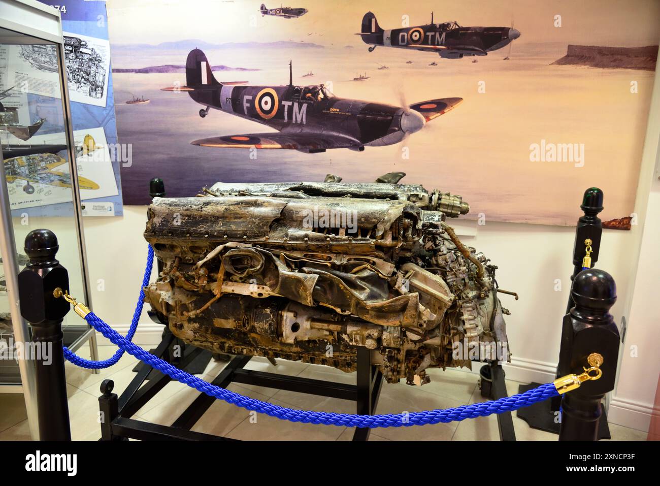 Spitfire Engine in Derry Museum Stock Photo - Alamy