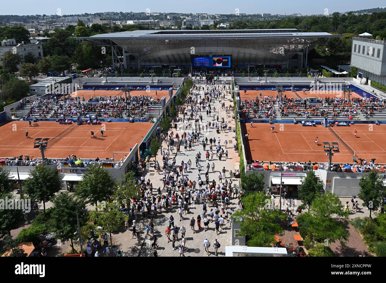 Paris, France. 31st July, 2024. Olympics, Paris 2024, tennis, view of ...
