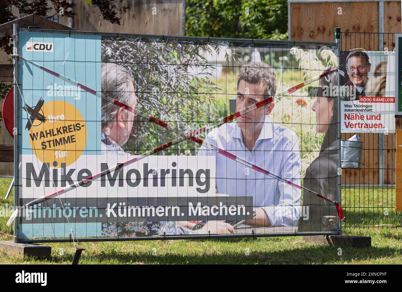 Wahlplakate 31.07.2024, Grossobringen, Wahlplakate zur Landtagswahl am ...
