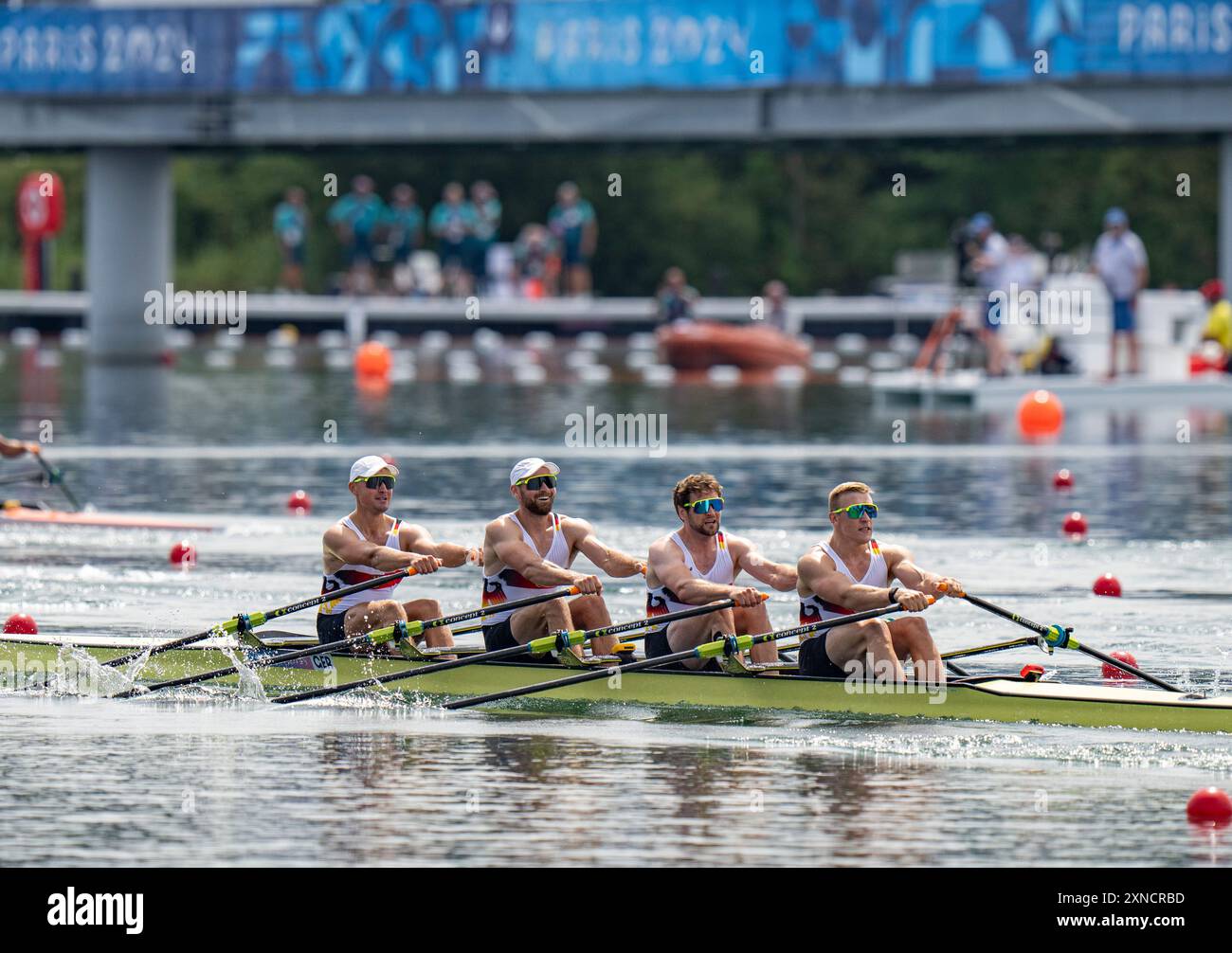 Vaires Sur Marne. 31st July, 2024. Anton Finger/Max Appel/Tim-Ole Naske ...
