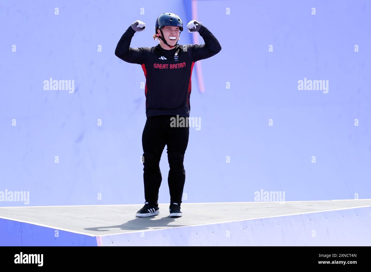 Great Britain's Kieran Reilly celebrates after his second run during ...