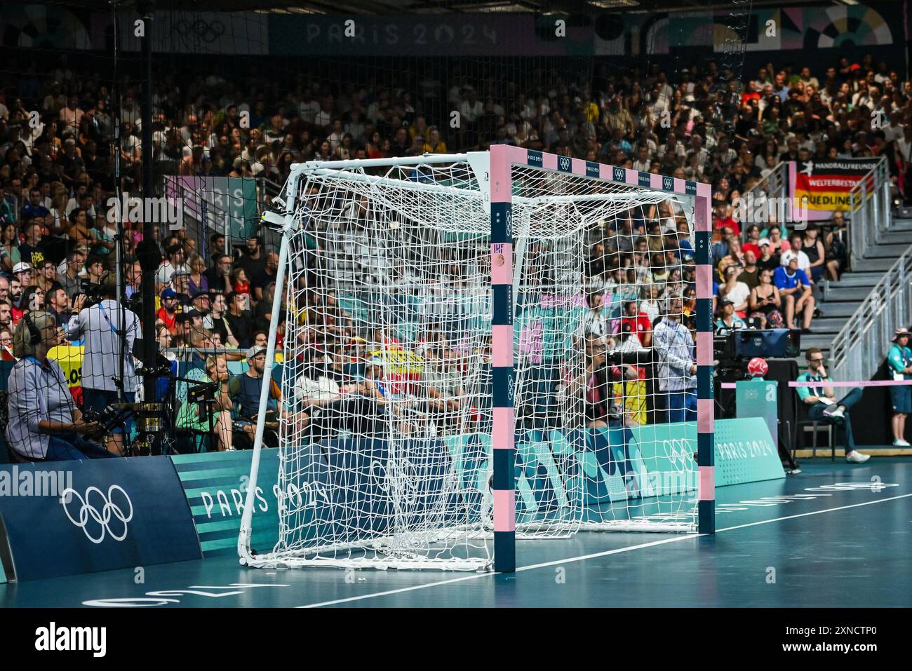 Paris, France. 31st July, 2024. Illustration during the handball match ...