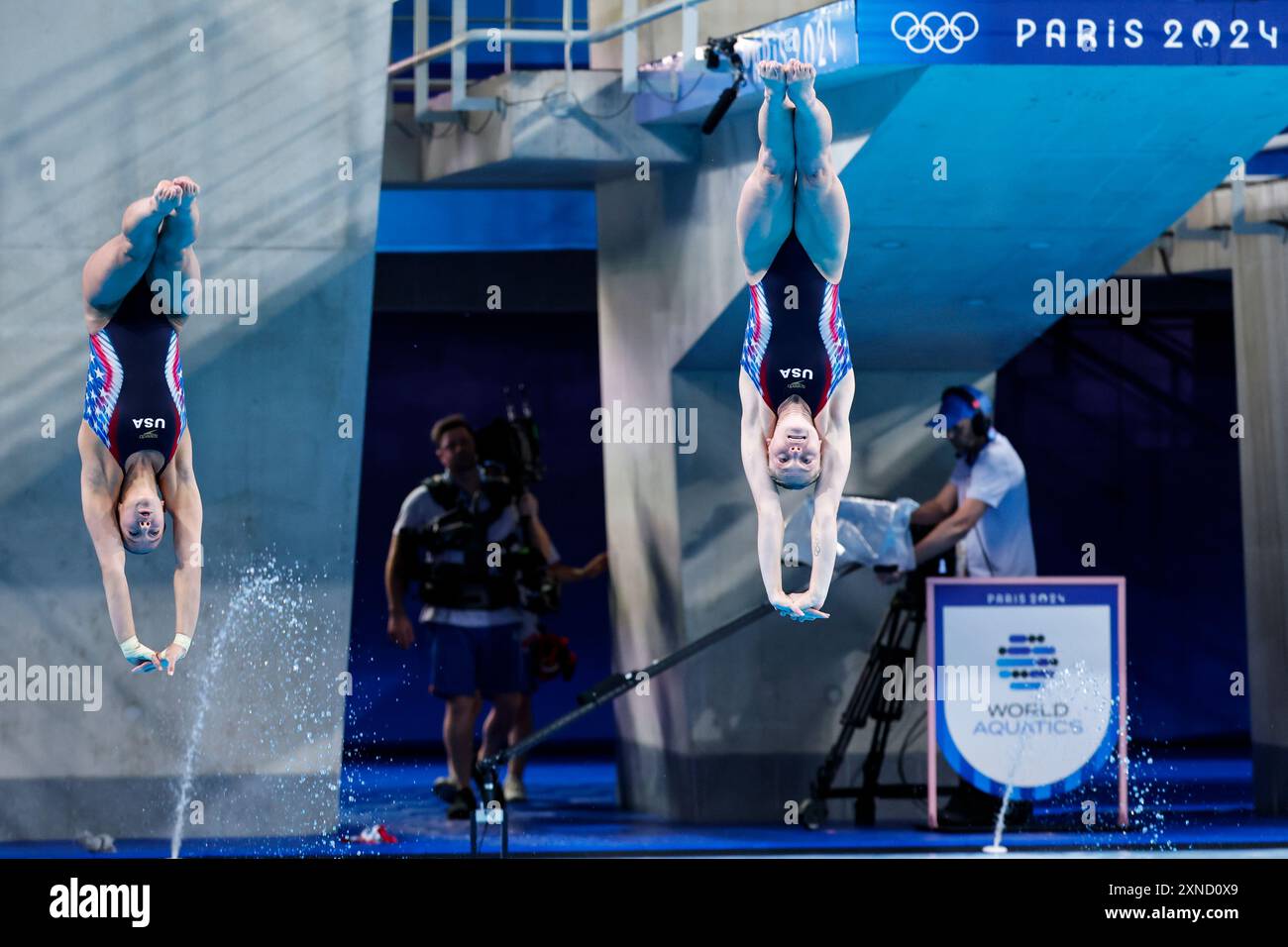 Jessica Parratto and Delaney Schnellof United States compete during ...