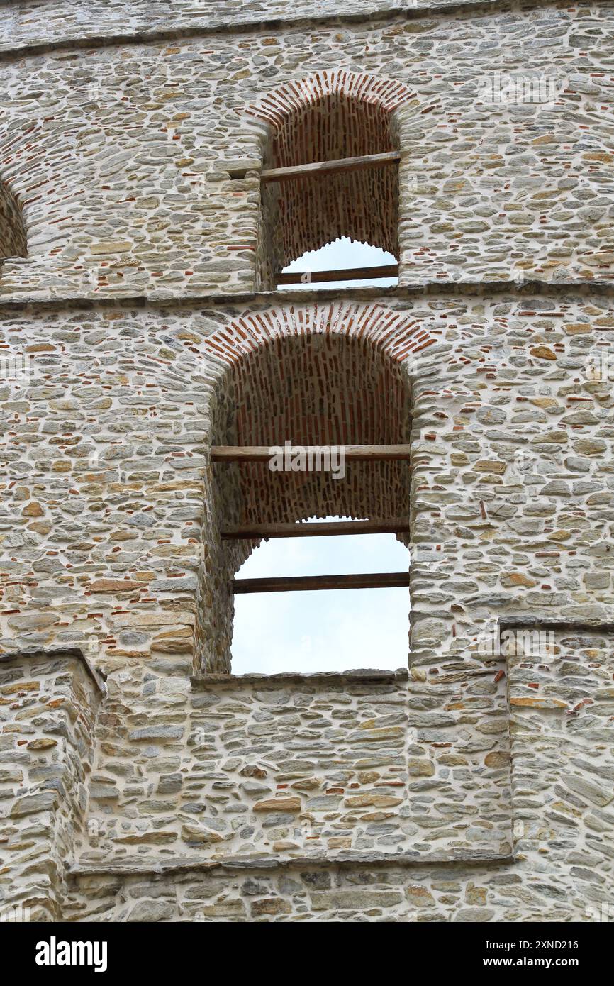 Water Supply System Roman Stone Aqueduct in Kavala Greece Close up ...