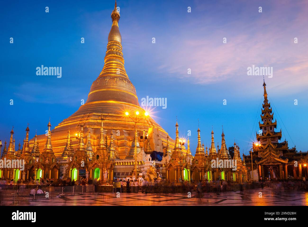 Myanmar famous sacred place and tourist attraction landmark - Shwedagon ...