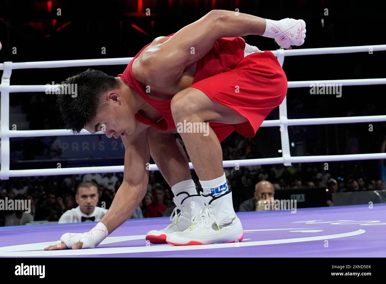 Philippines' Carlo Paalam reacts after defeating Ireland's Jude ...