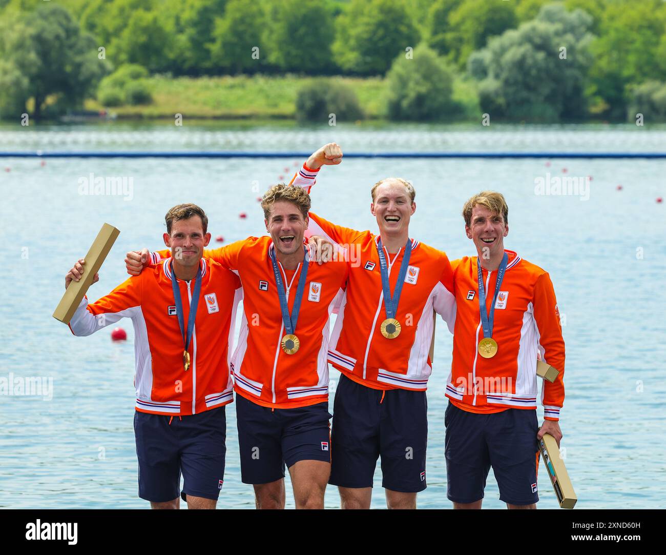 Vaires Sur Marne. 31st July, 2024. Gold medalists Lennart van Lierop ...