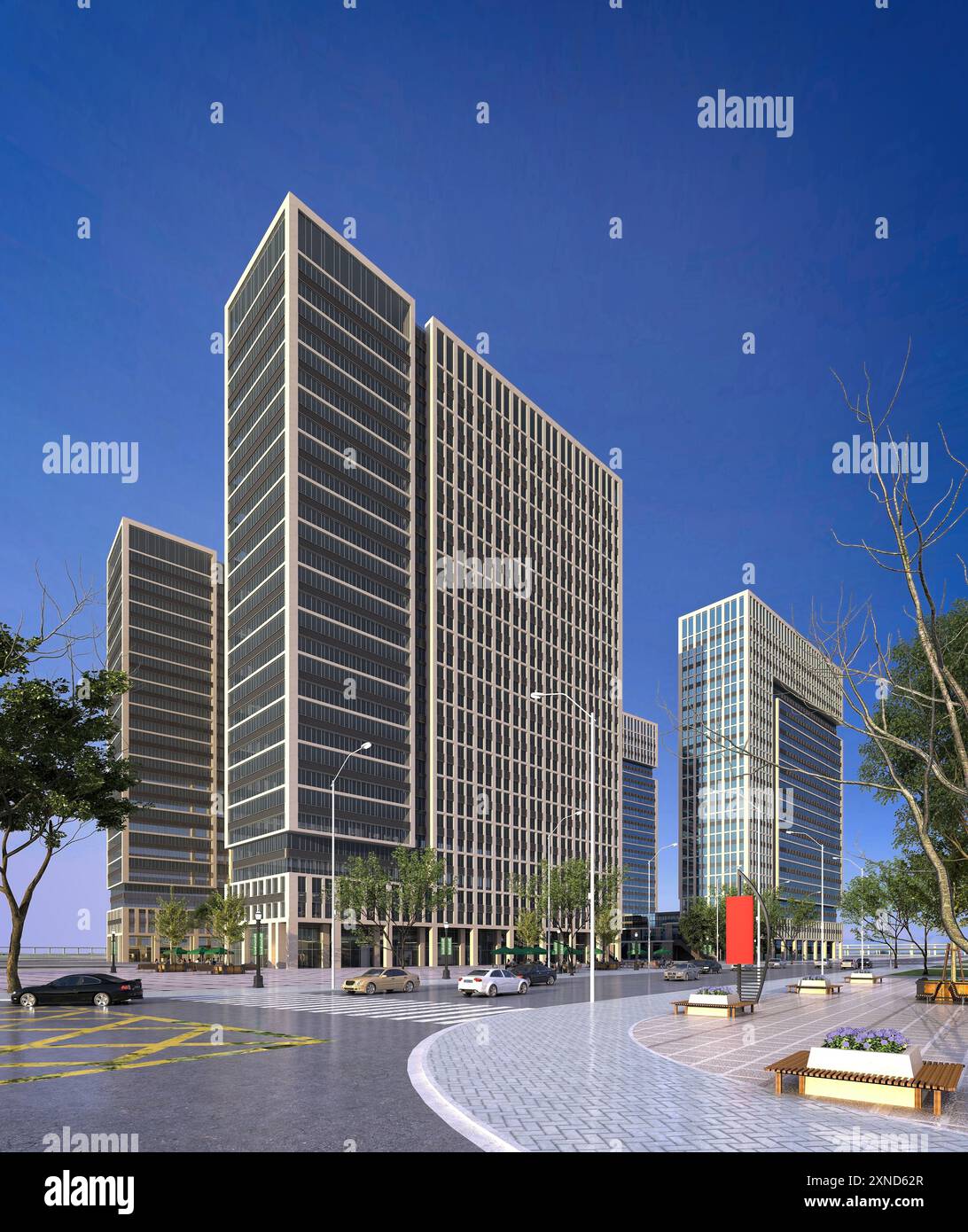 Modern empty office buildings hi-res stock photography and images - Alamy