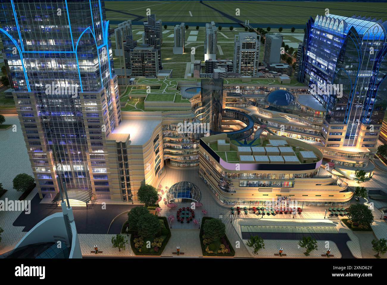 Front view commercial buildings hi-res stock photography and images - Alamy