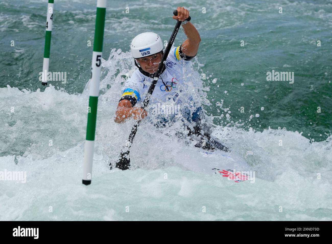 Viktoriia Us of Ukraine competes in the women's canoe single finals at ...