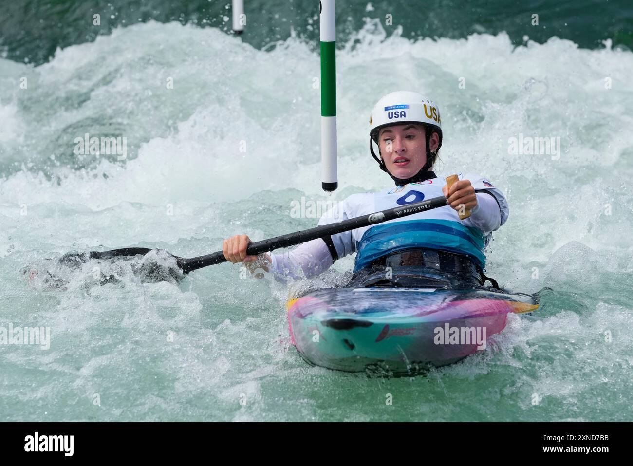 Evy Leibfarth of the United States competes in the women's canoe single ...