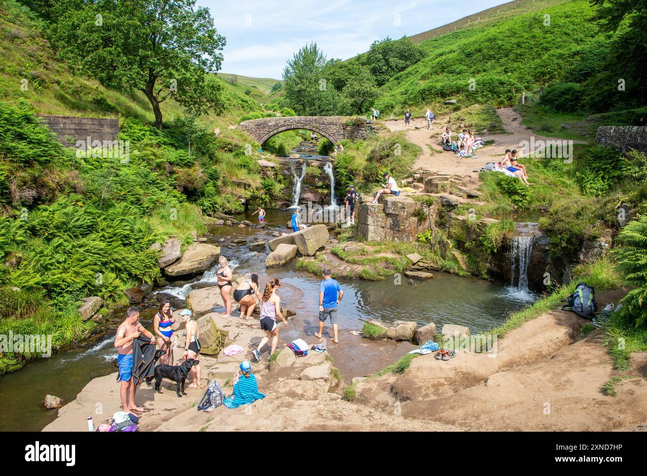 People enjoying the summer sunshine of 2024 at the Peak District beauty ...