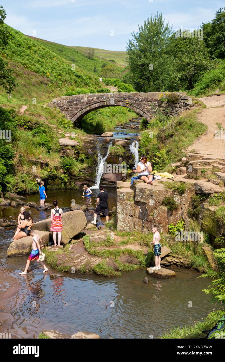 People enjoying the summer sunshine of 2024 at the Peak District beauty ...