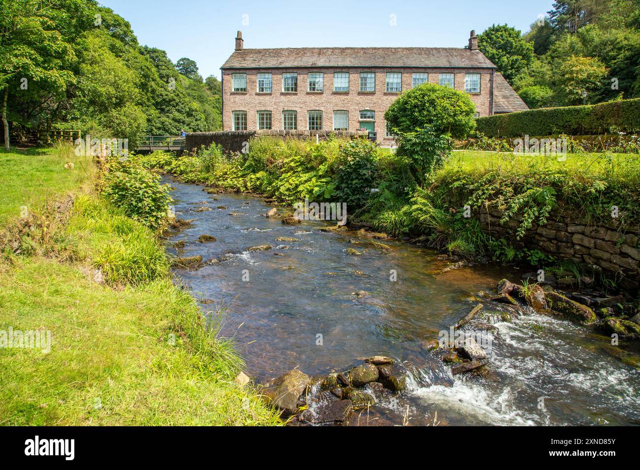 Gradbach Mill on the banks of the river Dane in the English ...