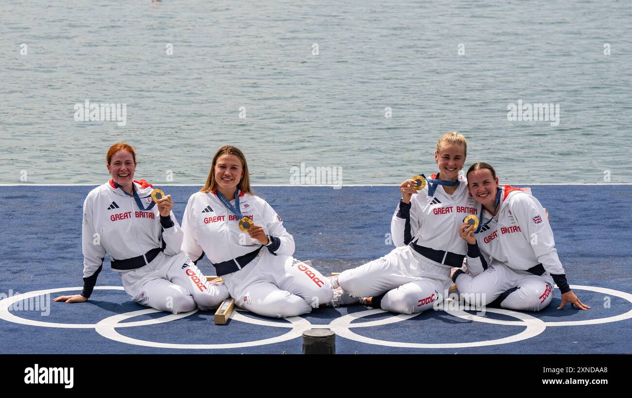 Vaires Sur Marne. 31st July, 2024. Gold medalists Lauren Henry (1st R ...