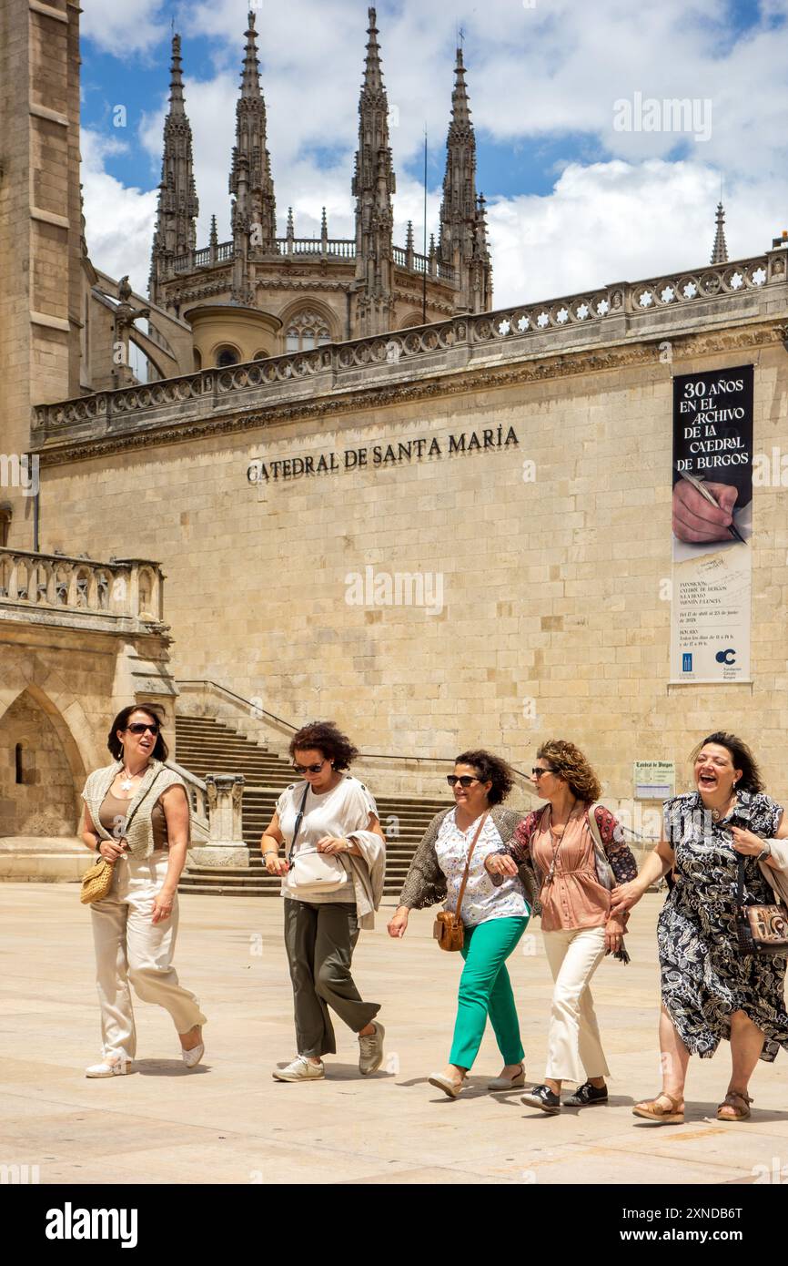 People and tourists outside the Cathedral of Saint Mary the virgin in ...