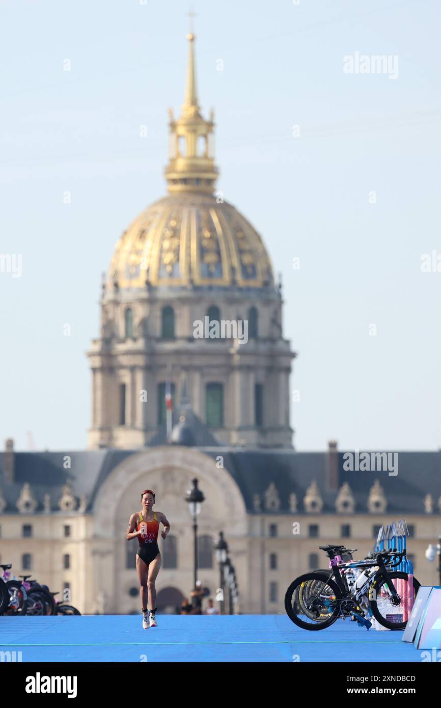 Paris, France. 31st July, 2024. Lin Xinyu of China competes during the ...