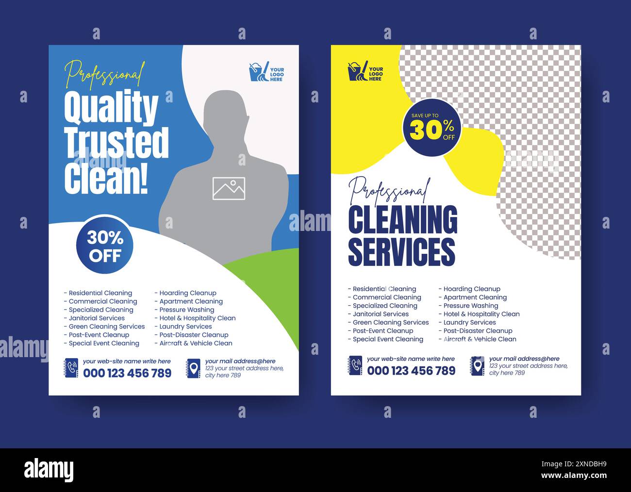 Modern Cleaning service agency editable flyer, leaflet, poster and home ...