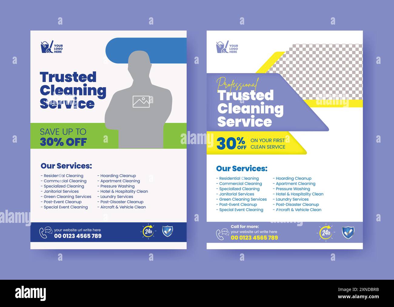 Modern Cleaning service agency editable flyer, leaflet, poster and home ...