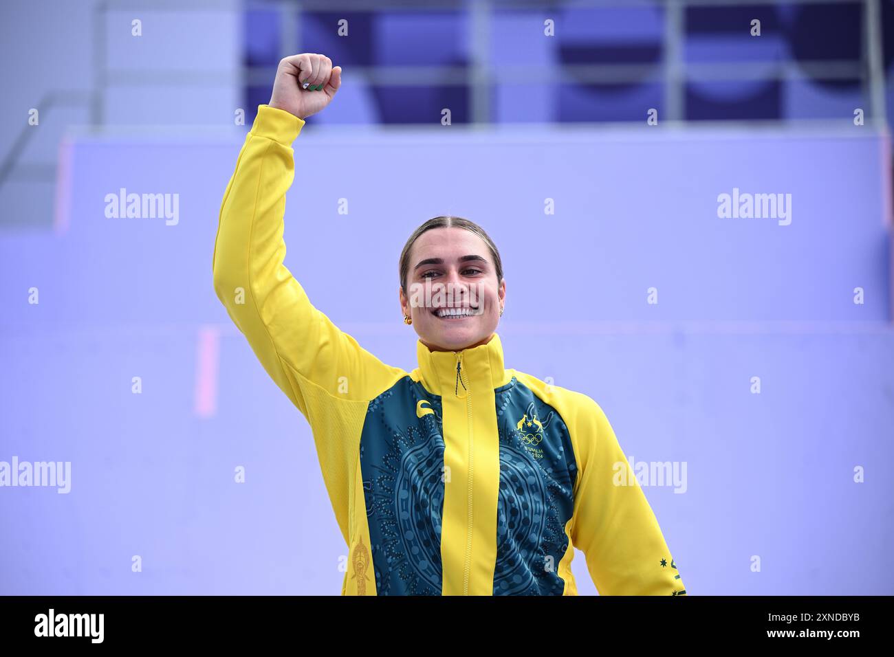 Paris, France. 31st July, 2024. Natalya Diehm of Australia reacts after ...