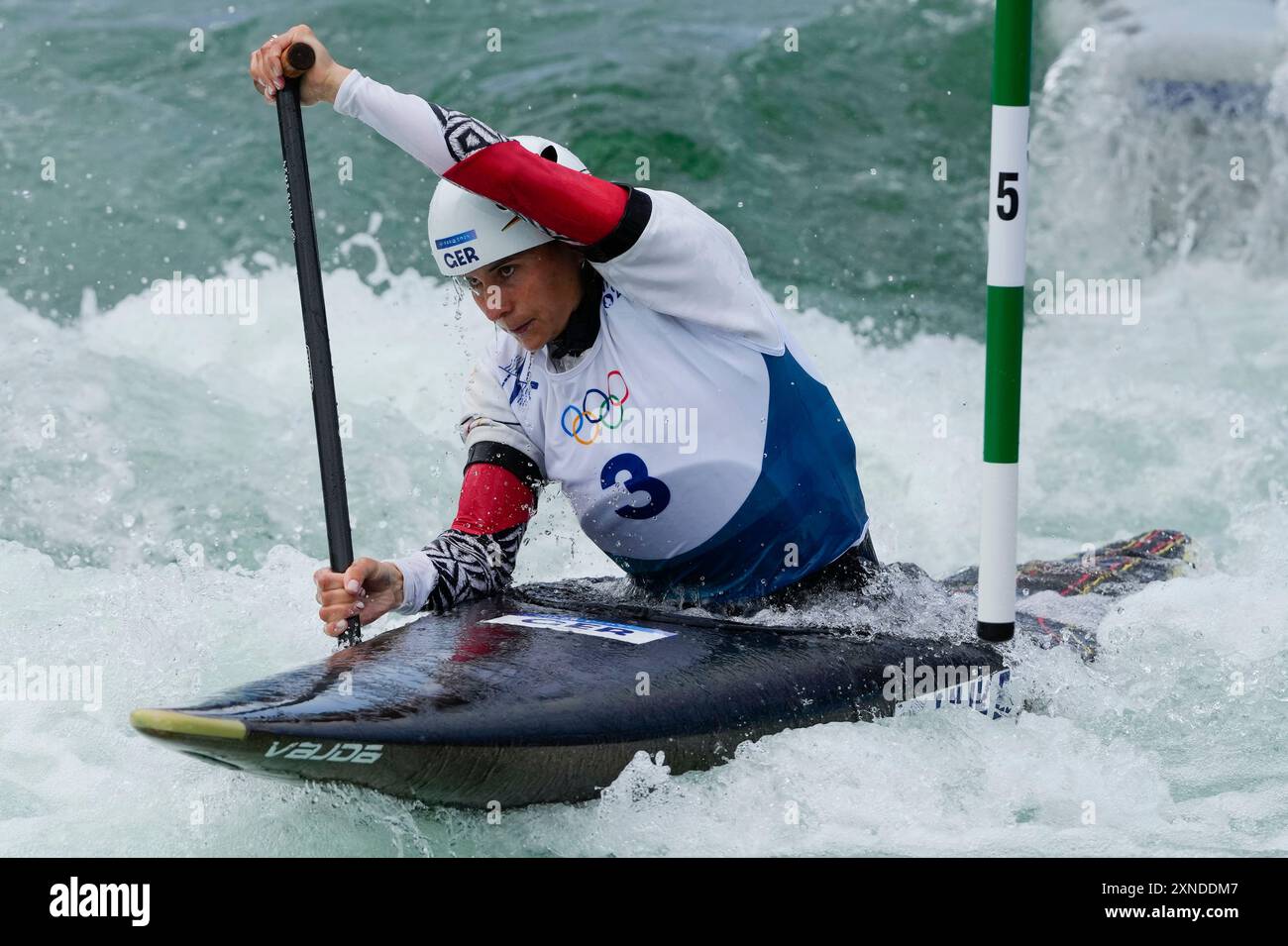 Elena Lilik of Germany competes in the women's canoe single finals at ...