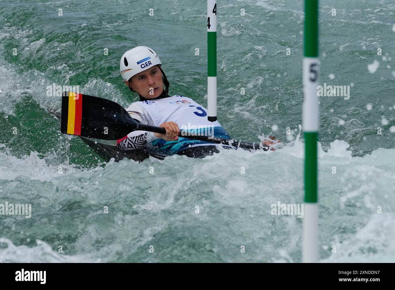 Elena Lilik of Germany competes in the women's canoe single finals at ...