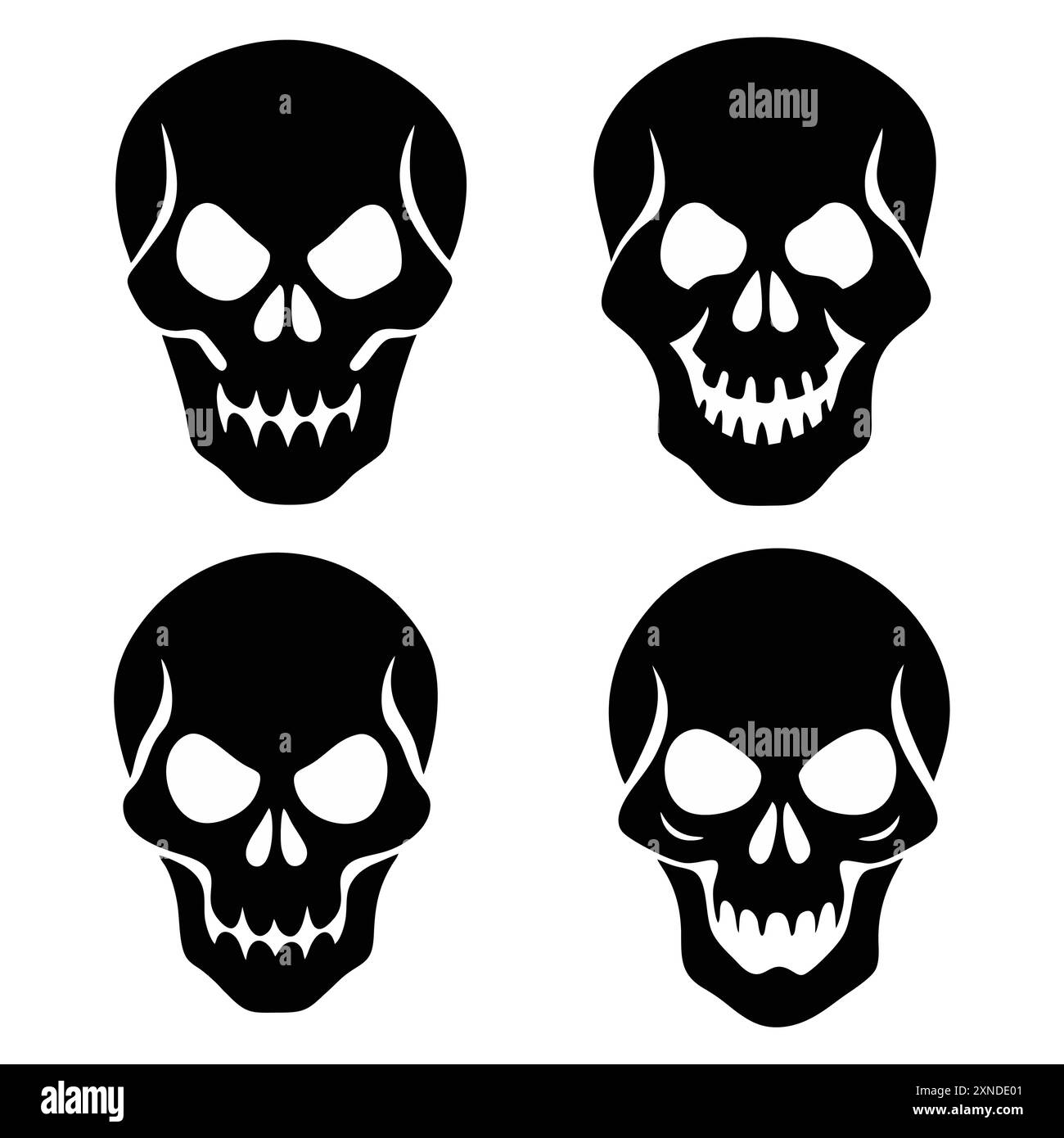 Cute skull icon Black and White Stock Photos & Images - Alamy