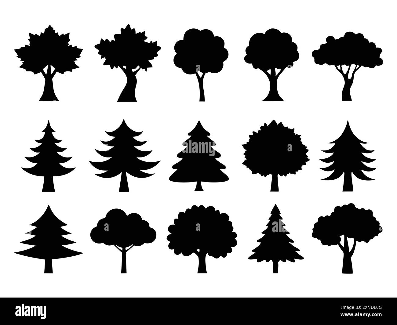 Simple tree silhouette hi-res stock photography and images - Alamy