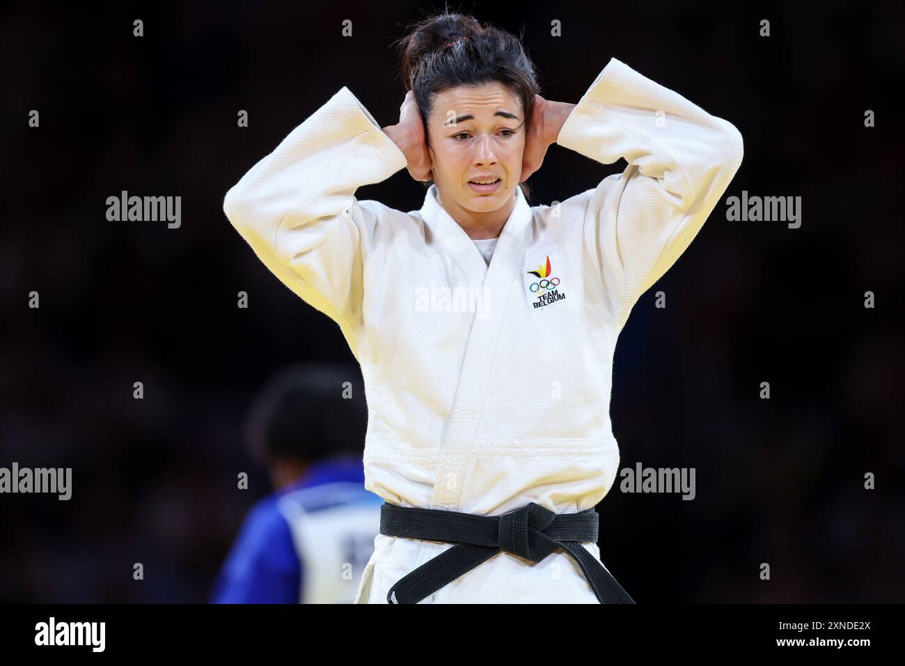 Paris, France. 31st July, 2024. Gabriella Willems (white) of Belgium ...